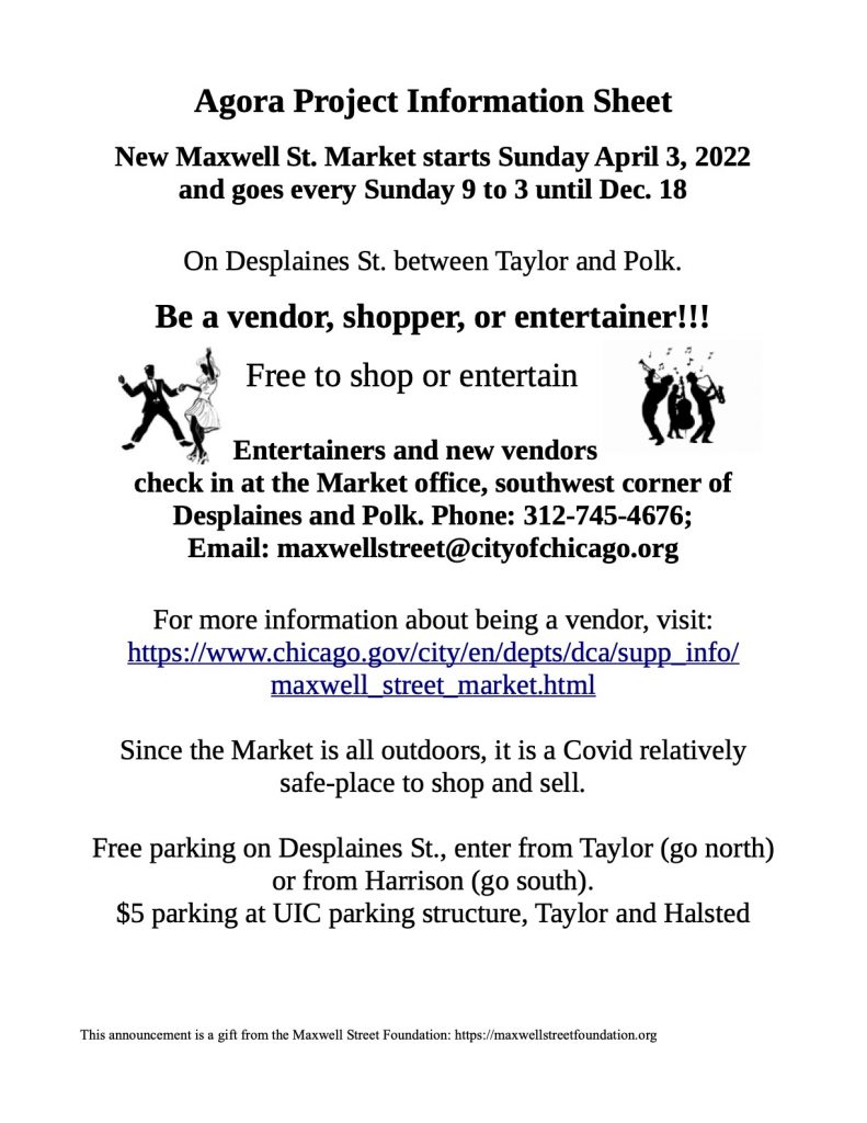 New Maxwell St. Market is Chicago's Agora - Maxwell Street Foundation